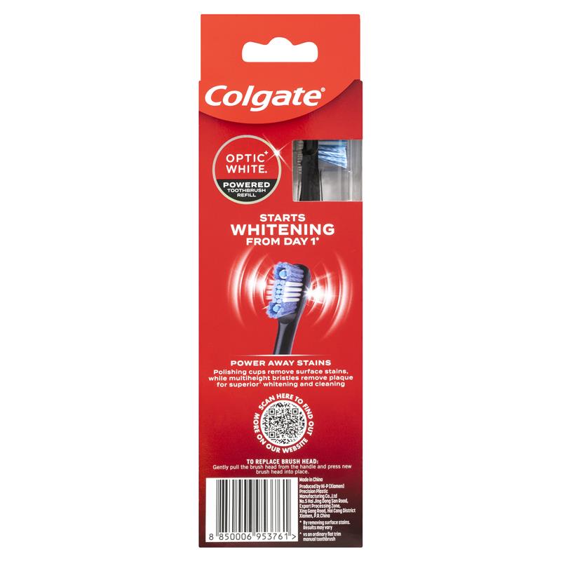 Buy Colgate Electric Toothbrush Optic White Power Refill Soft 2 Pack ...