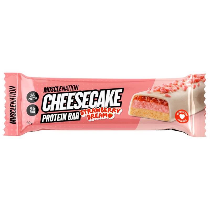 Buy Muscle Nation Cheesecake Bar Strawberry Dream 50g Online at Chemist ...