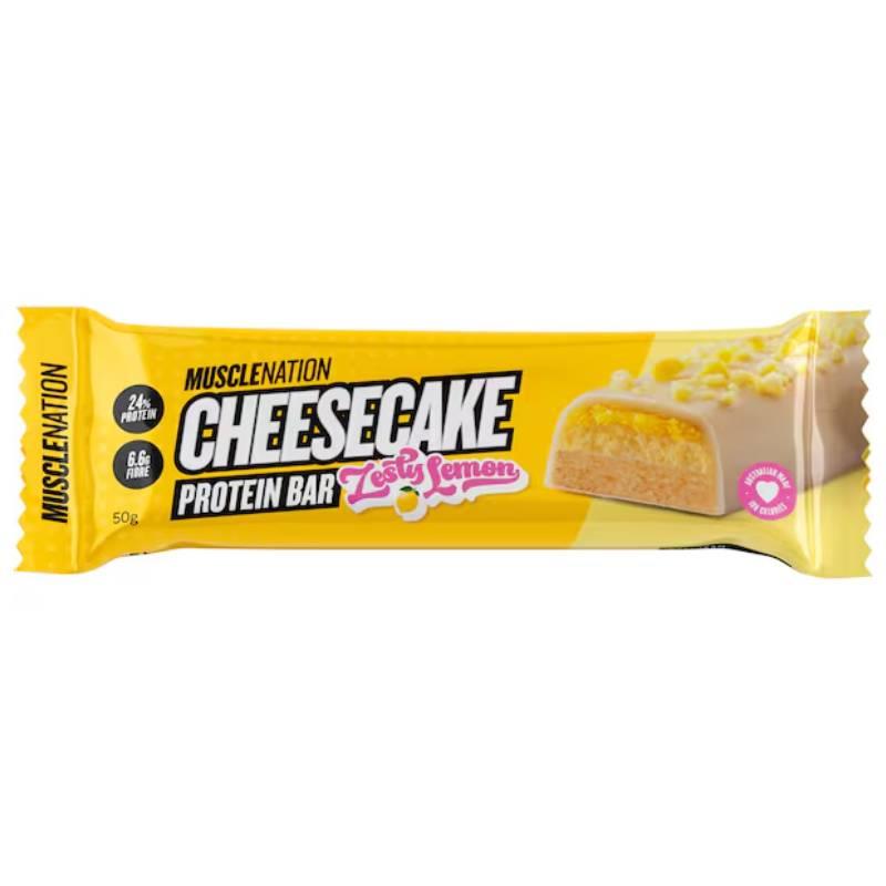 Buy Muscle Nation Cheesecake Bar Zesty Lemon 50g Online at Chemist ...