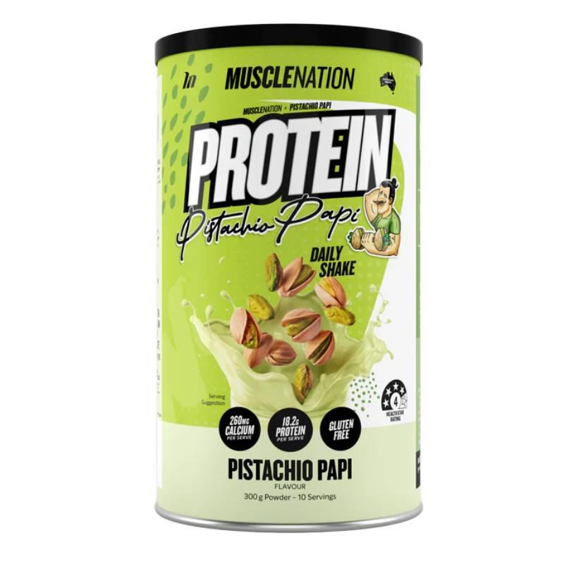 Buy Muscle Nation Protein Daily Shake Pistachio Papi 300g Online at ...
