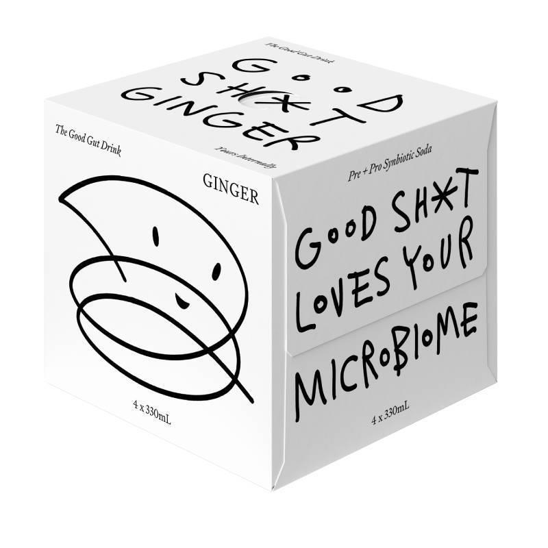 Buy Good Sh*t Pre + Pro Synbiotic Soda Ginger 330ml x 4 Pack Online ...