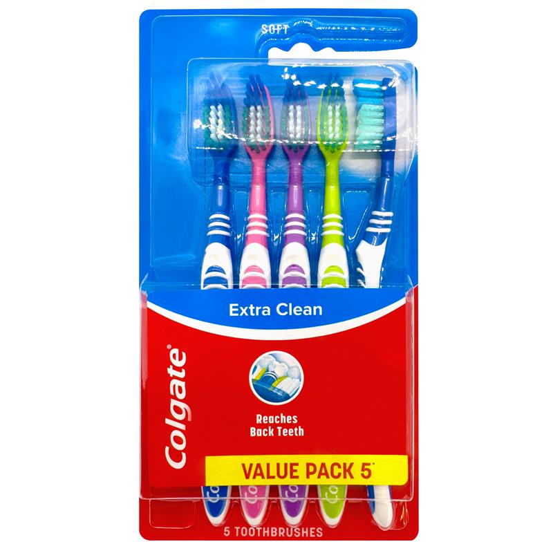 Buy Colgate Toothbrush Extra Clean Soft 5 Pack Online at Chemist Warehouse®