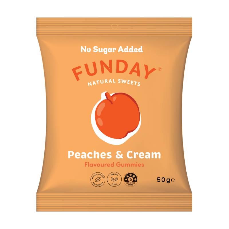 Buy Funday Peaches & Cream Flavoured Gummies 50g Online at Chemist ...