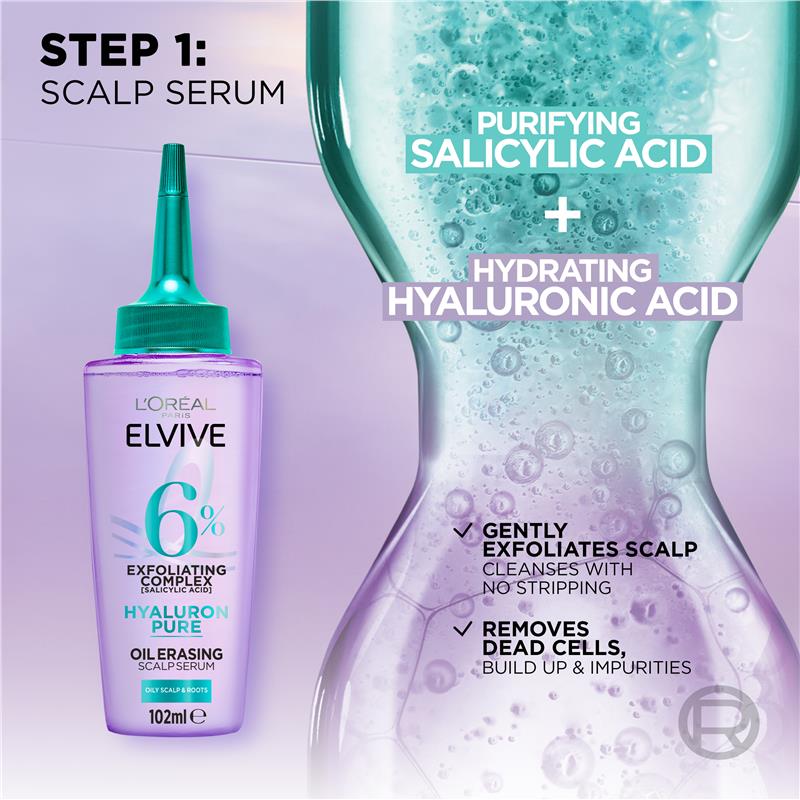 Buy Loreal Elvive Hyaluron Pure Oil Erasing Scalp Serum 100ml Online at ...