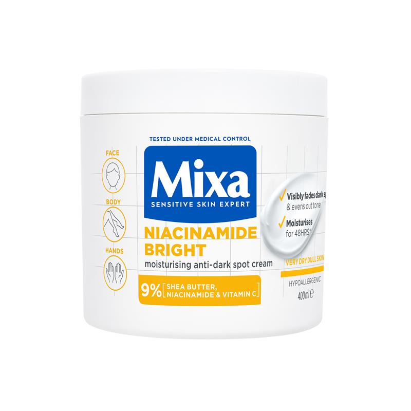 Buy Mixa Body Cream Niacinamide Bright Moisturising Anti-Dark Spot ...
