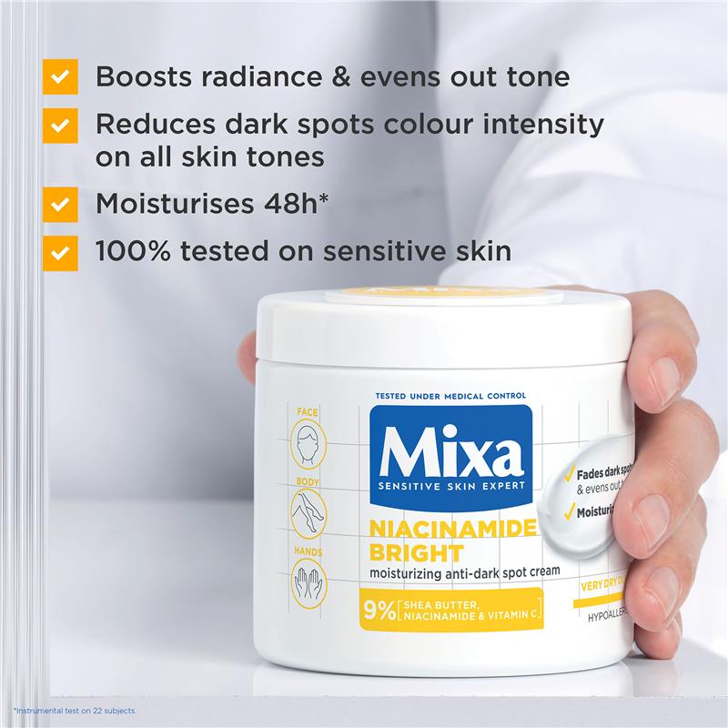 Buy Mixa Body Cream Niacinamide Bright Moisturising Anti-Dark Spot ...