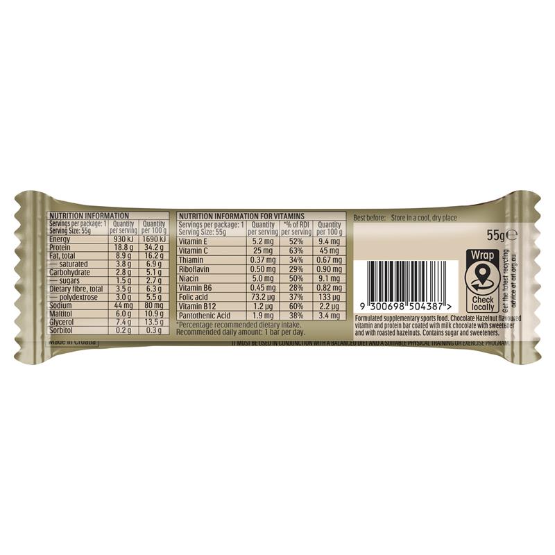Buy Fulfil Protein Bar Chocolate Hazelnut Whip 55g Online at Chemist ...