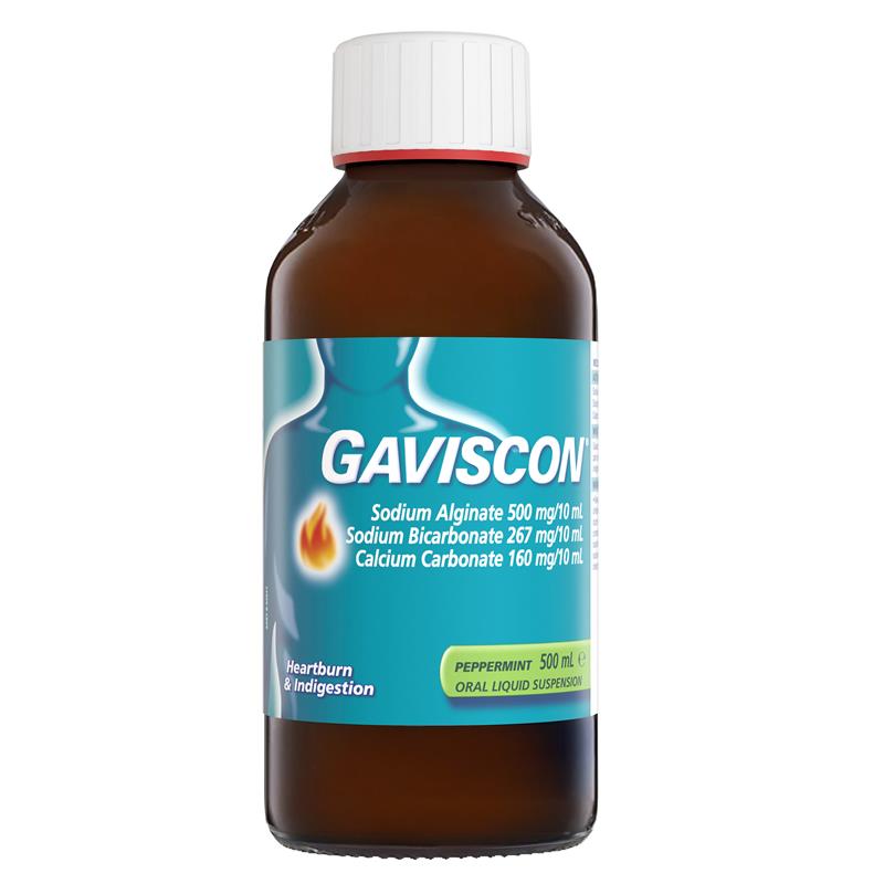 Buy Gaviscon Liquid Peppermint 500ml Online at Chemist Warehouse®