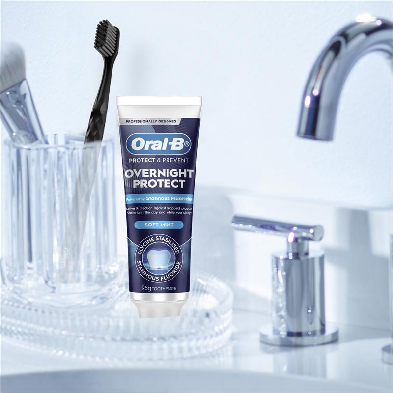 Buy Oral B Toothpaste Overnight Protect Soft Mint 95g Online at Chemist ...