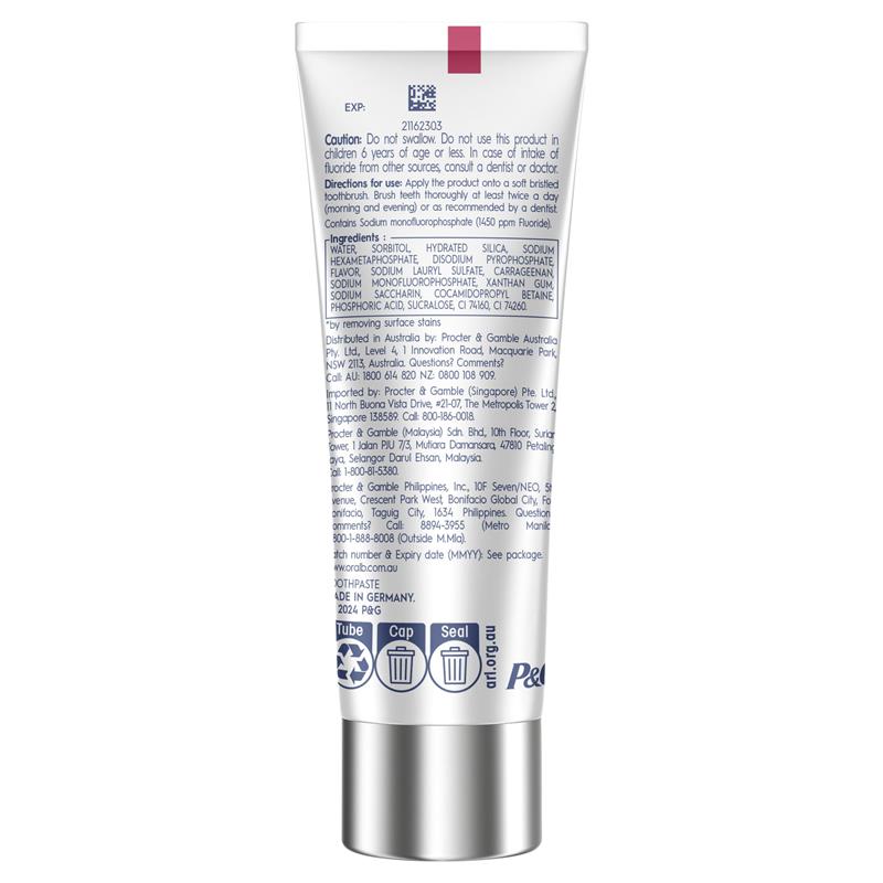 Buy Oral B Toothpaste 3D White Diamond Clean 94g Online at Chemist ...