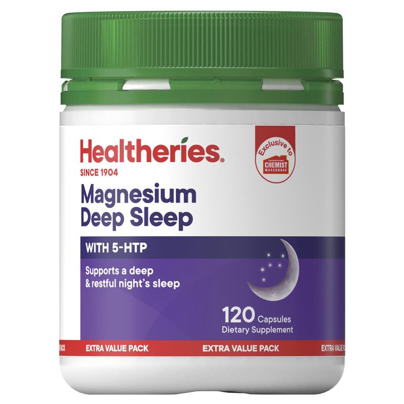 Buy Healtheries Magnesium Deep Sleep With 5HTP 120 Capsules Exclusive ...