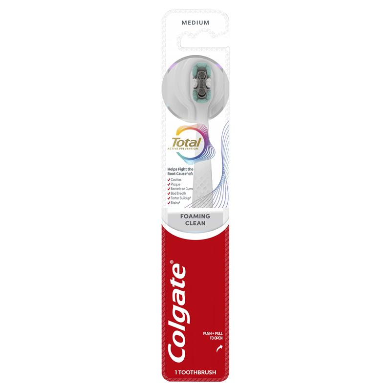 Buy Colgate Toothbrush Total Foaming Clean Medium 1 Pack Online at ...