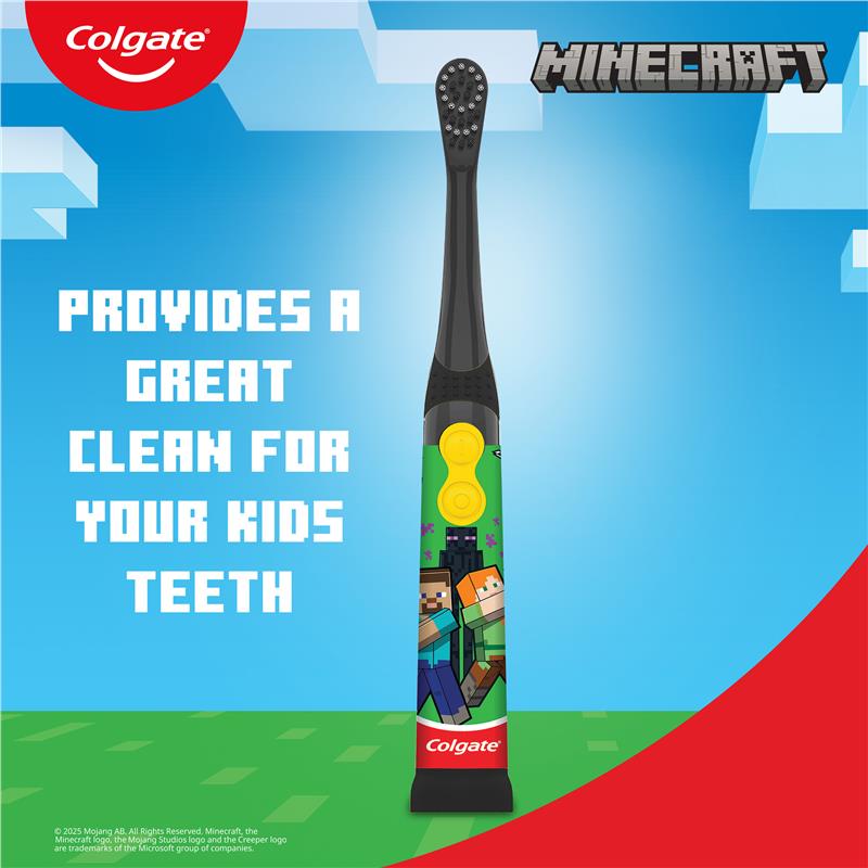 Buy Colgate Toothbrush Kids Sonic Battery Toothbrush Minecraft 1 Pack ...