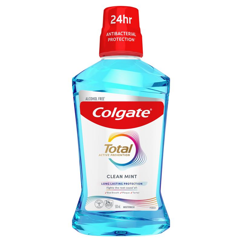 Buy Colgate Mouthwash Total Clean Mint 500ml Online at Chemist Warehouse®