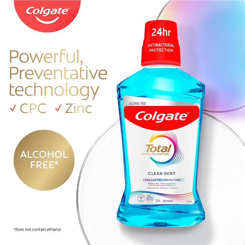 Buy Colgate Mouthwash Total Clean Mint 500ml Online at Chemist Warehouse®