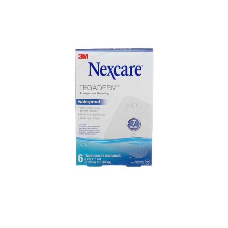 Buy Nexcare Tegaderm Transparent Waterproof Dressing 6cm x 7cm 6 Pack ...