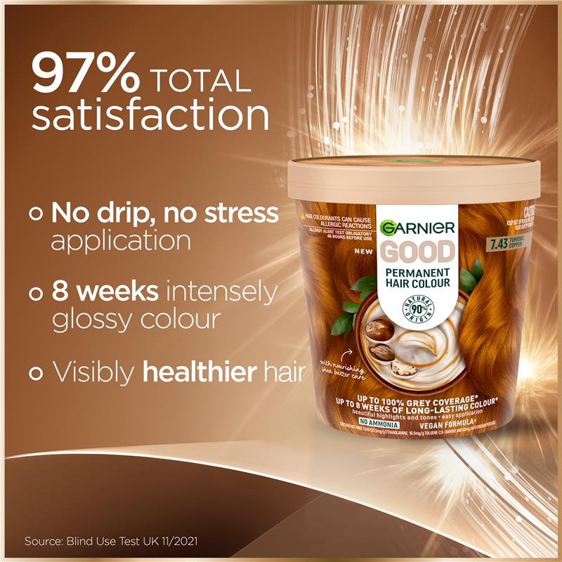 Buy Garnier Good Hair Colour 7.43 Turmeric Copper Online at Chemist ...