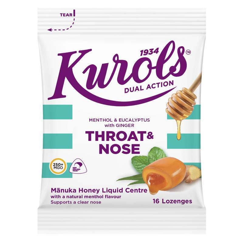 Buy Kurols Dual Action Throat & Nose Menthol & Ginger 16 Lozenges ...