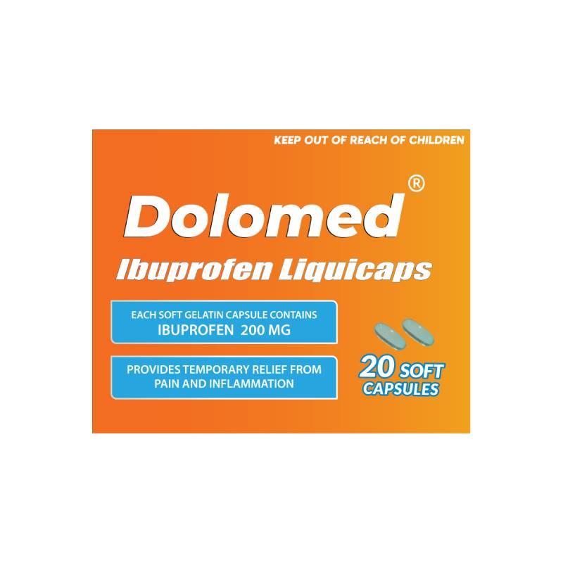 Buy Dolomed Ibuprofen Liquicaps 200mg 20 Capsules Online at Chemist ...