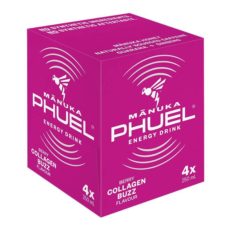 Buy Manuka Phuel Energy Drink Collagen Buzz 4 x 250ml Pack Online Only ...