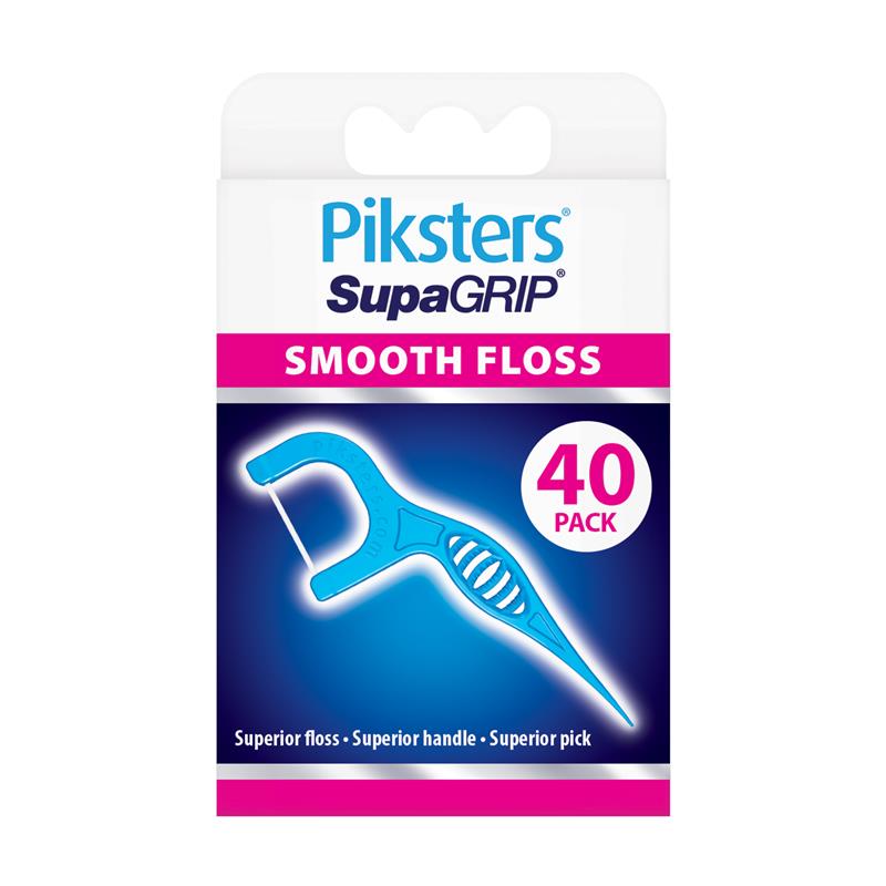 Buy Piksters SupaGRIP Floss Picks Smooth 40 Pack Online at Chemist ...