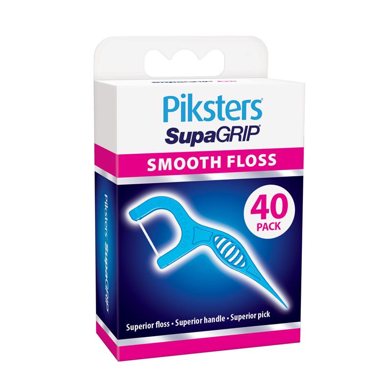 Buy Piksters SupaGRIP Floss Picks Smooth 40 Pack Online at Chemist ...
