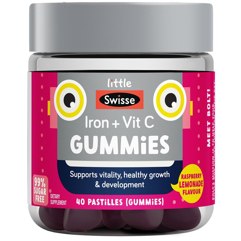 Buy Little Swisse Kids Iron + Vit C Gummies 40 Pack Online at Chemist ...
