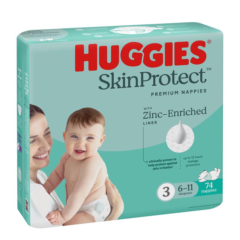 Buy Huggies SkinProtect Premium Nappies Size 3 74 Pack Online at ...