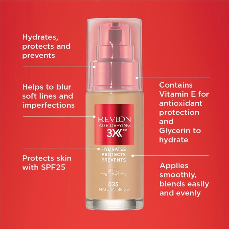 Buy Revlon Age Defying 3X Foundation Bare Buff Online at Chemist Warehouse®