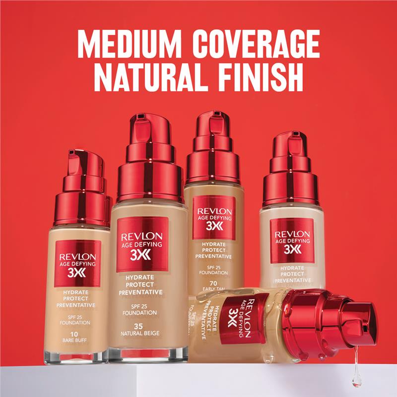 Buy Revlon Age Defying 3X Foundation Natural Beige Online at Chemist Warehouse®