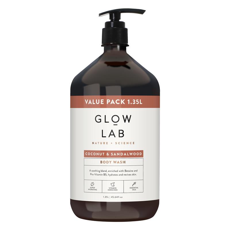 Buy Glow Lab Body Wash Coconut & Sandalwood 1.35 Litres Online at ...