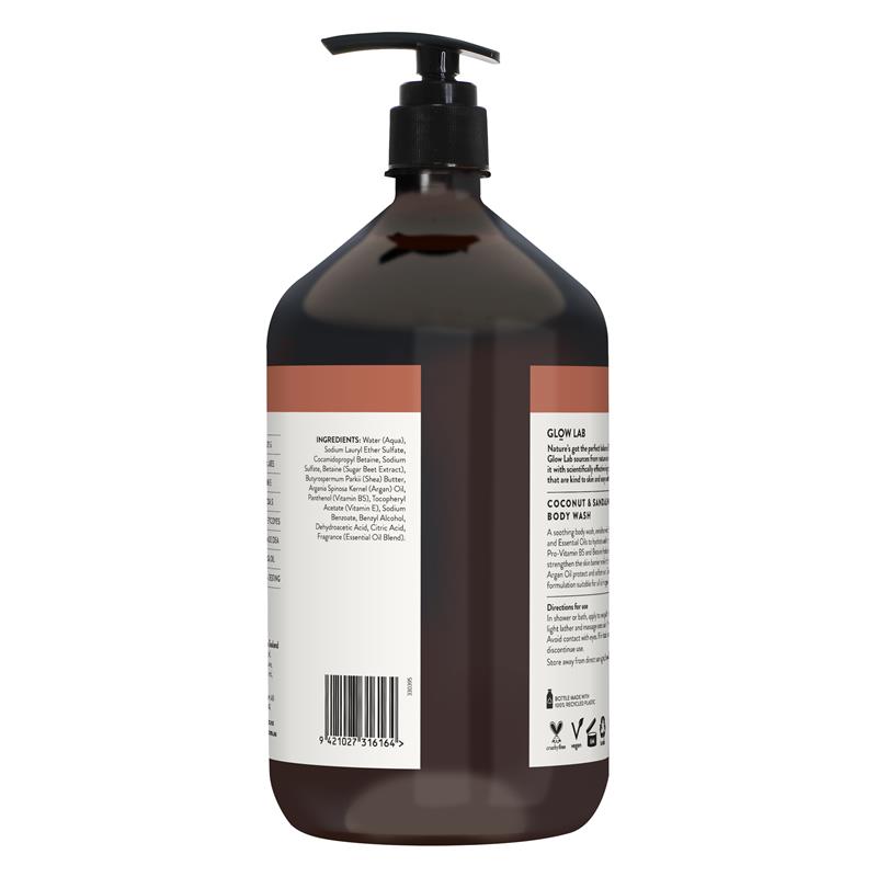 Buy Glow Lab Body Wash Coconut & Sandalwood 1.35 Litres Online at ...