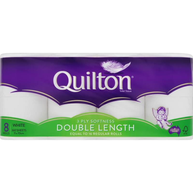 Buy Quilton Toilet Tissue Double Length 8 Pack Online at Chemist Warehouse®