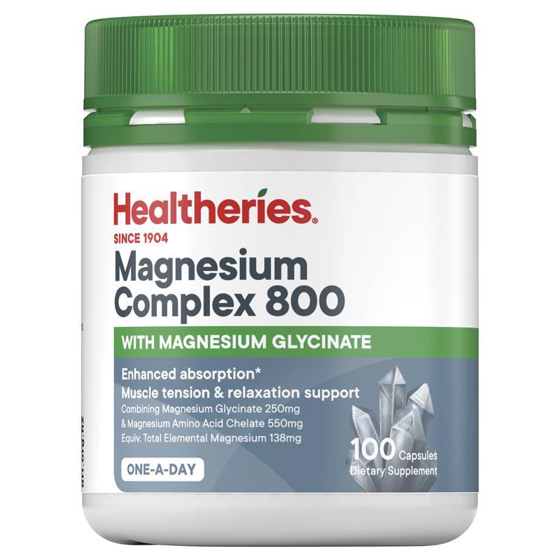 Buy Healtheries Magnesium Complex 800 One-A-Day 100 Capsules Online at ...