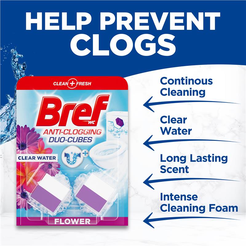 Buy Bref Duo-Cubes Flower Clear Water 2 Pack Online Only Online at ...