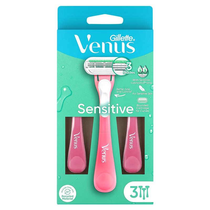 Buy Gillette Venus Sensitive Disposable 3 Pack Online at Chemist Warehouse®