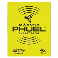 Buy Manuka Phuel Energy Drink Big Buzz 4 x 500ml Pack Online Only ...