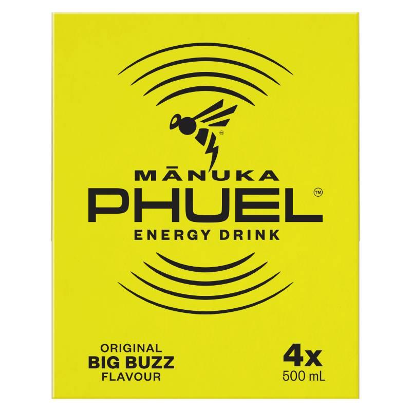 Buy Manuka Phuel Energy Drink Big Buzz 4 x 500ml Pack Online Only ...