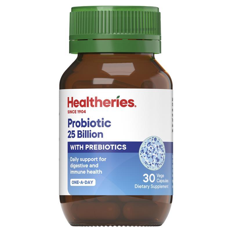 Buy Healtheries Probiotic 25 Billion With Prebiotics 30 Vege Capsules ...