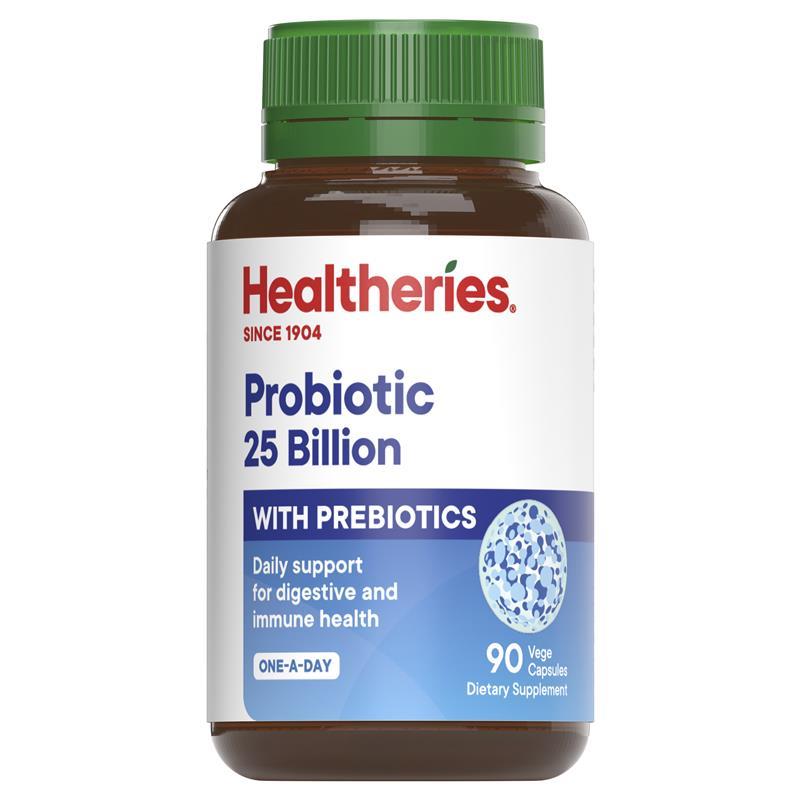 Buy Healtheries Probiotic 25 Billion With Prebiotics 90 Vege Capsules ...