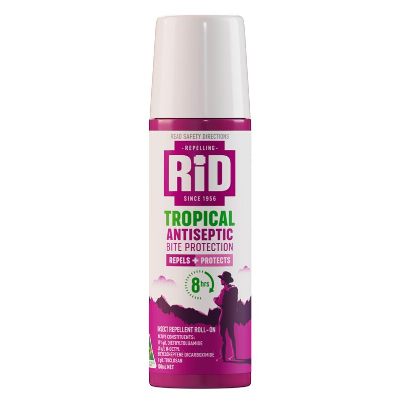 Buy RID Medicated Insect Repellant Tropical Strength 100ml Roll On ...