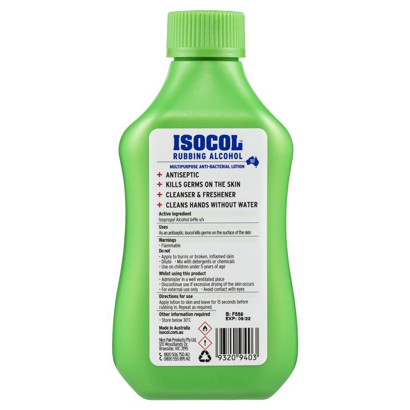 Buy Isocol Rubbing Alcohol 345ml Online at Chemist Warehouse®