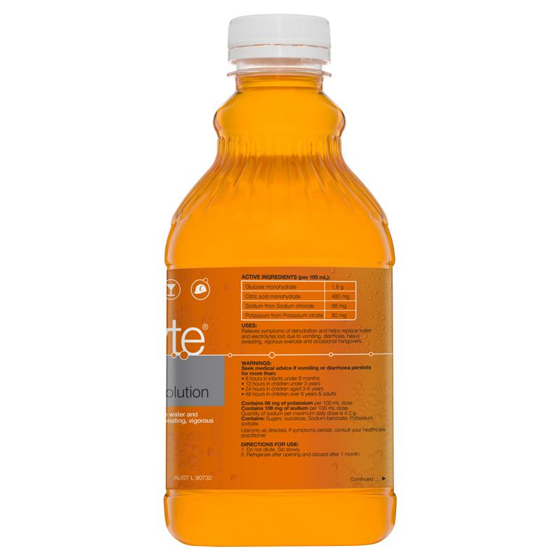 Buy Hydralyte Electrolyte Liquid Orange 1 Litre Online at Chemist ...