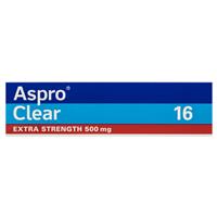 Buy Aspro Clear Extra Strength 16 Tablets Online at Chemist Warehouse®
