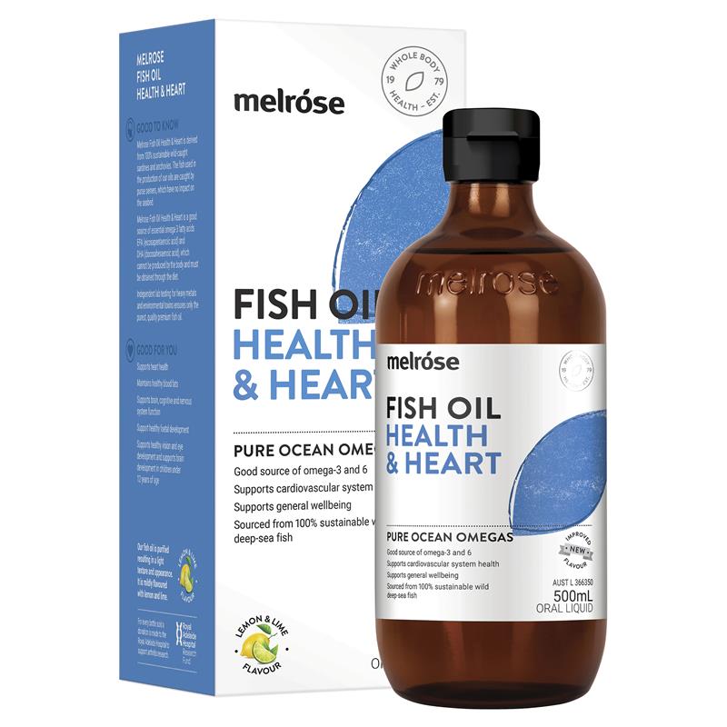 Buy Melrose Omega Fish Oil Health & Heart 500ml Online at Chemist ...