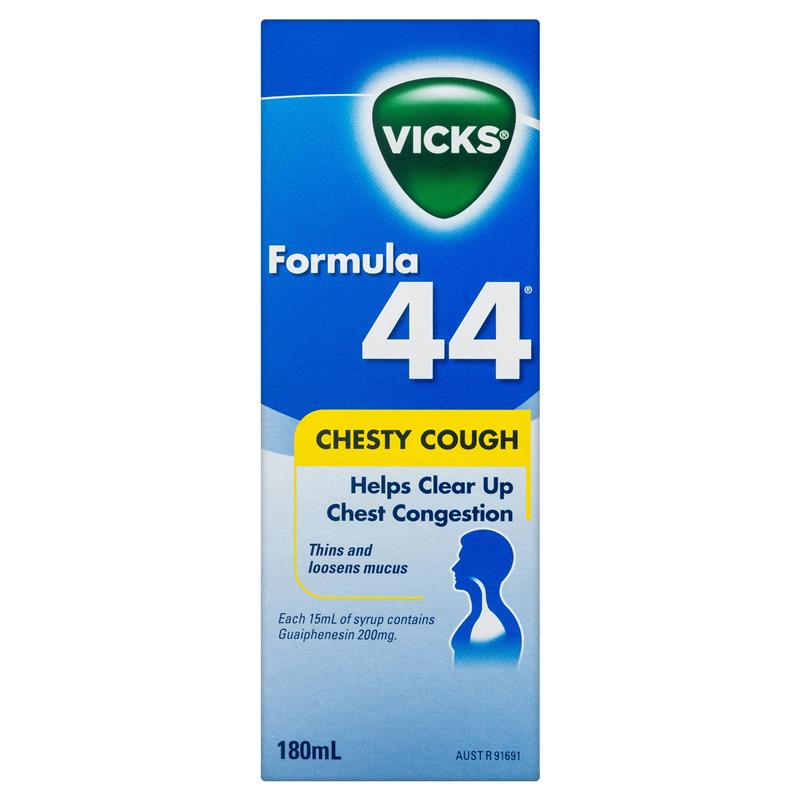 Buy Vicks Formula 44 Chesty Cough 180ml Online at Chemist Warehouse®