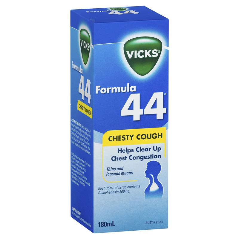 Buy Vicks Formula 44 Chesty Cough 180ml Online at Chemist Warehouse®