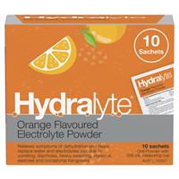 Buy Hydralyte Electrolyte Powder Orange 4.9g x 10 Sachets Online at ...