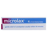 Buy Microlax Enemas 5ml x 4 Tubes Online at Chemist Warehouse®