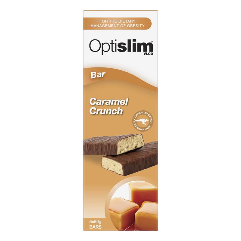 Buy Optislim VLCD Bar Caramel Crunch 5 Pack Online at Chemist Warehouse®